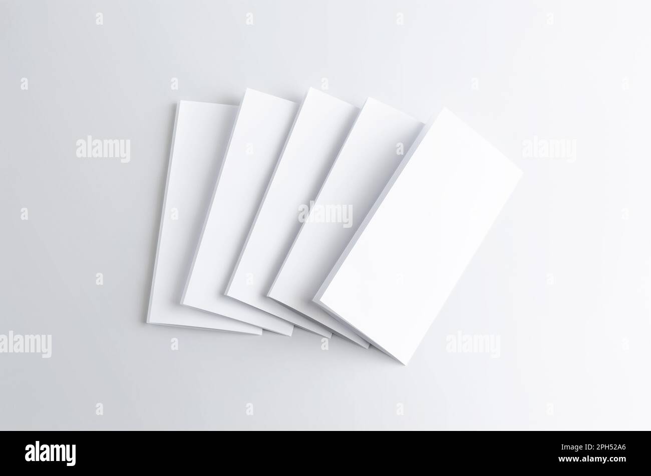 DL Tri-Fold Brochure 3D Rendering Stock Photo - Alamy