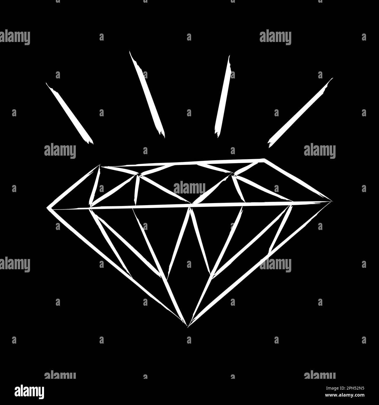 Simple graphic of a diamond Stock Photo - Alamy