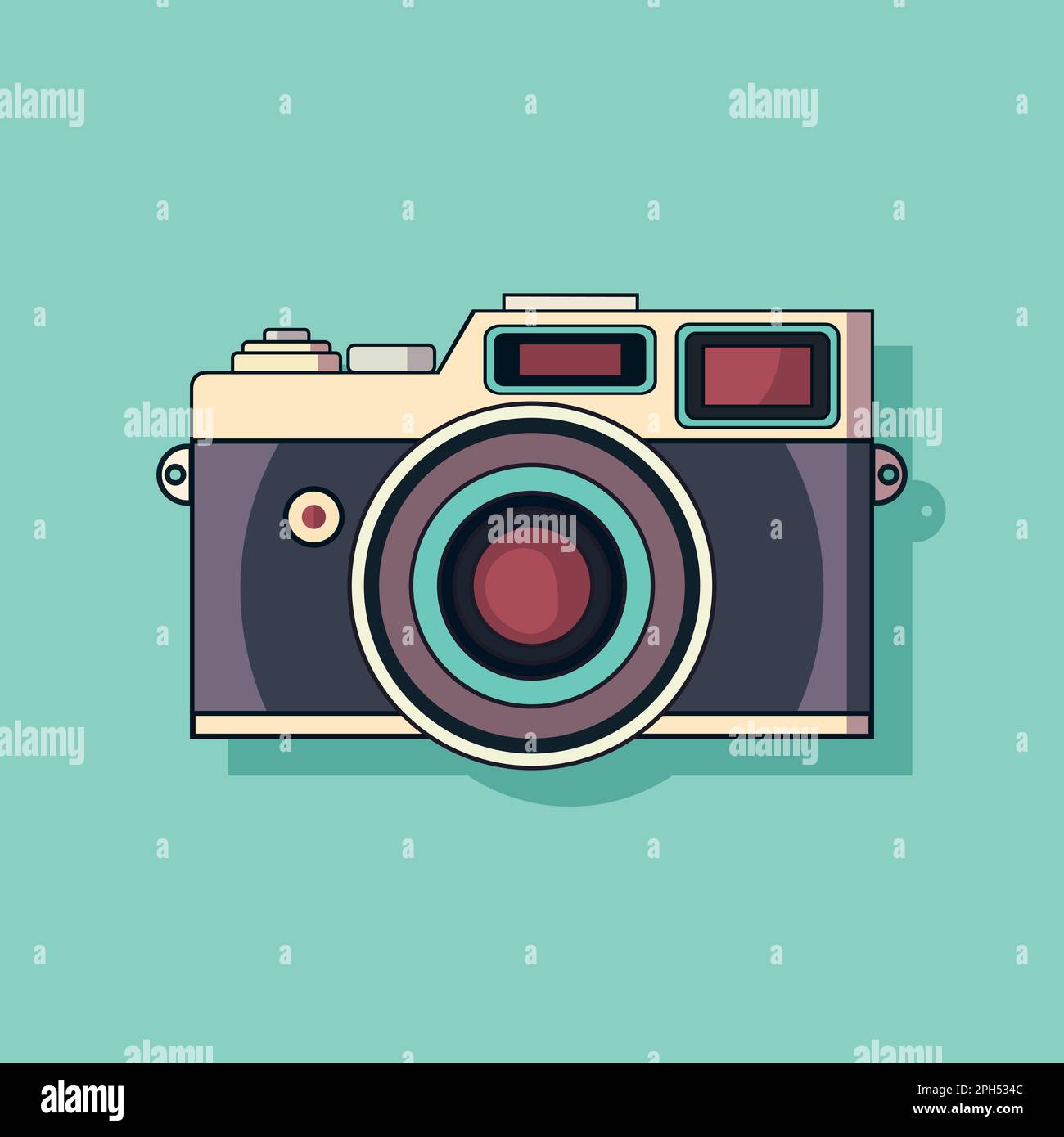 Vintage Camera Vector Art Vintage Camera Illustration Stock
