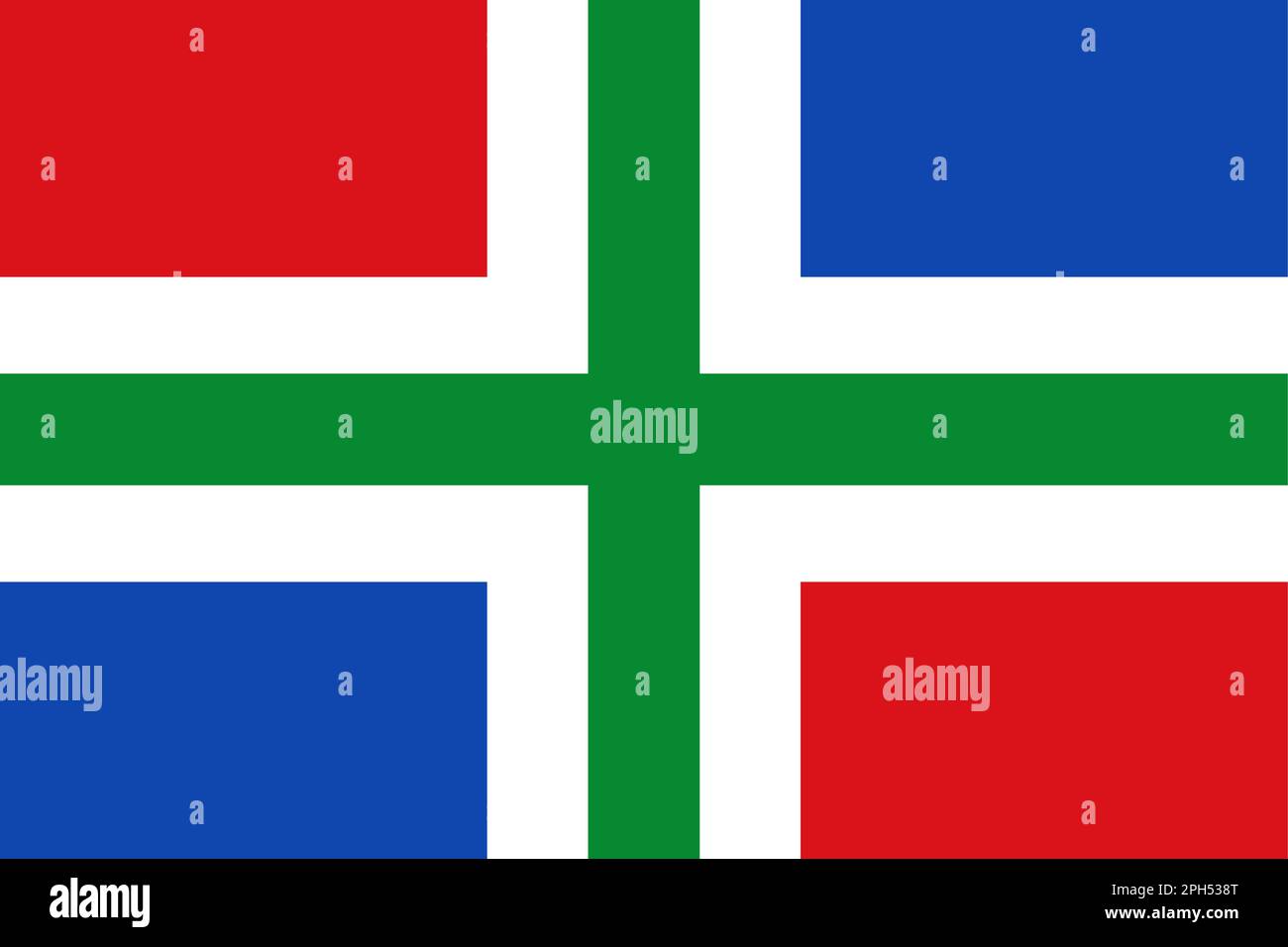 Flag of Groningen province (Kingdom of the Netherlands, Holland) Grunn ...