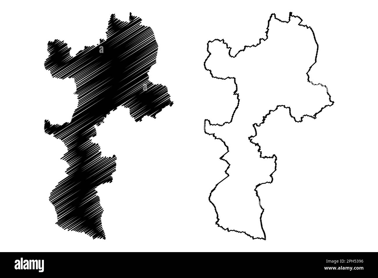 Staffordshire map Cut Out Stock Images & Pictures - Alamy