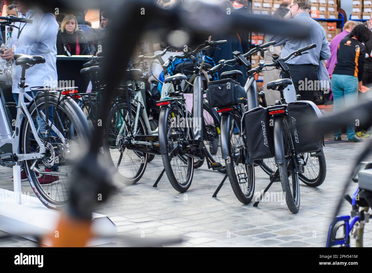 Exposition of different kind of bicycle at the Bike Brussels - View and ...