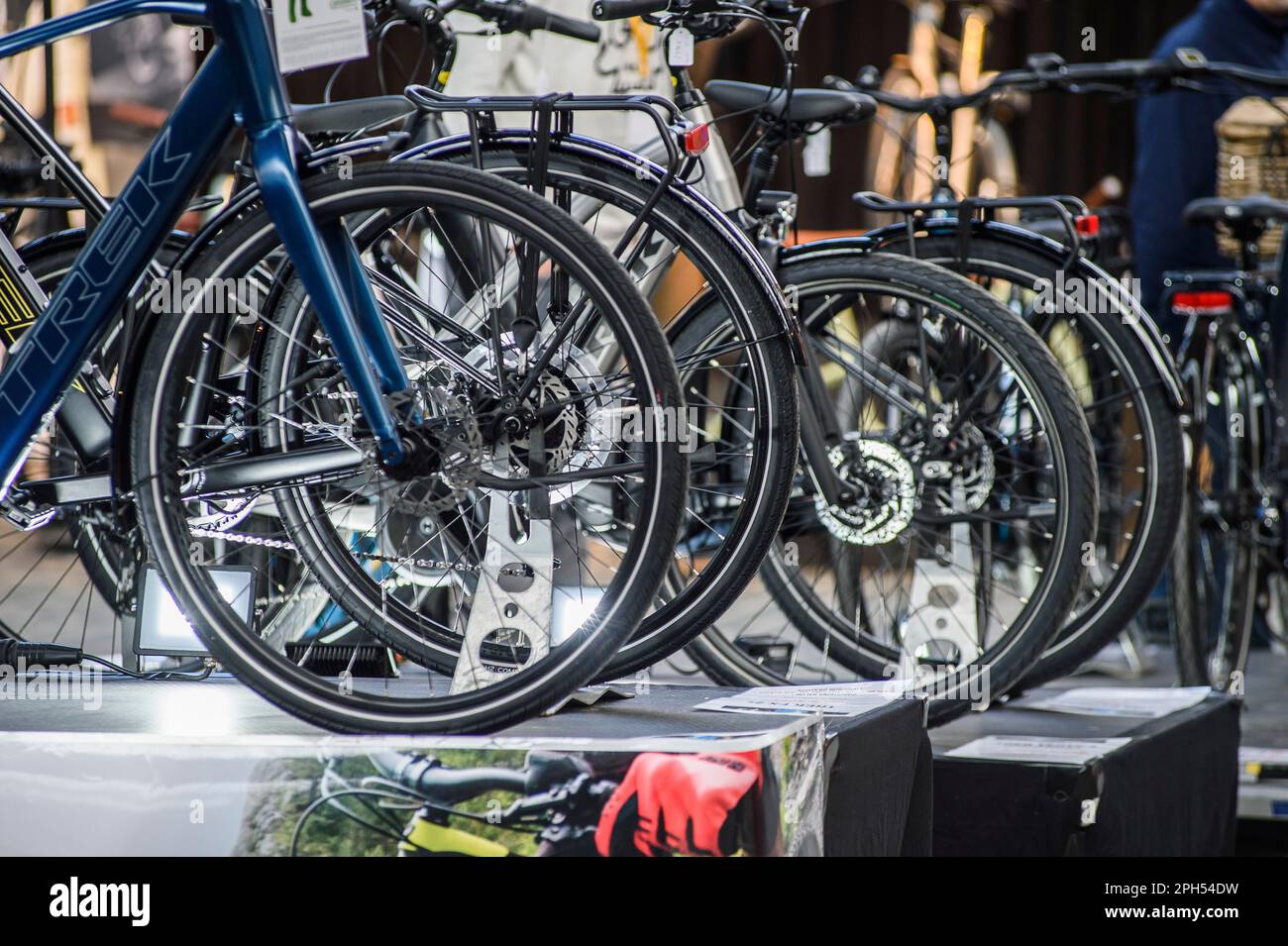Exposition of different kind of bicycle at the Bike Brussels - View and ...