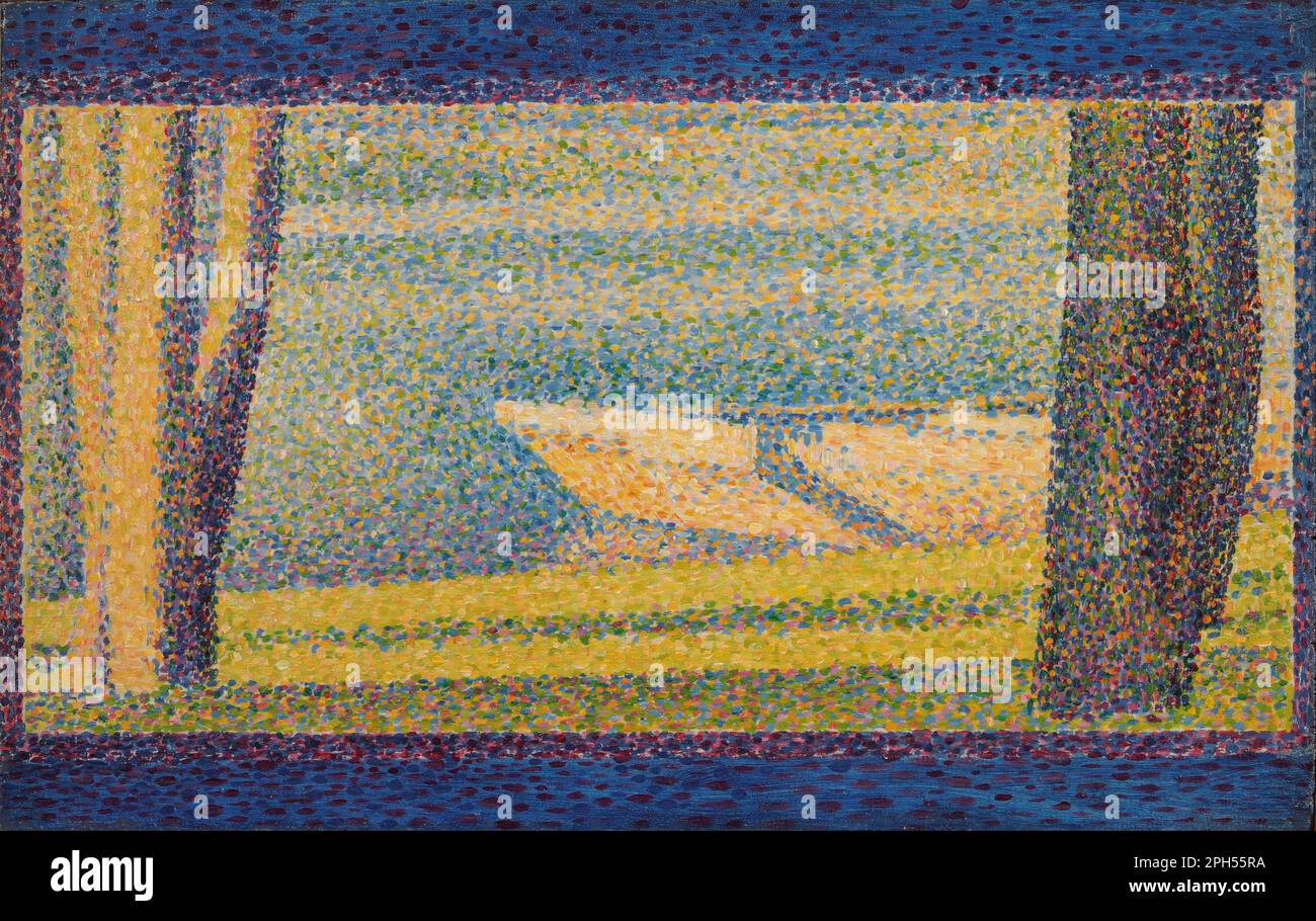 Moored Boats and Trees 1890 by Georges Seurat Stock Photo - Alamy