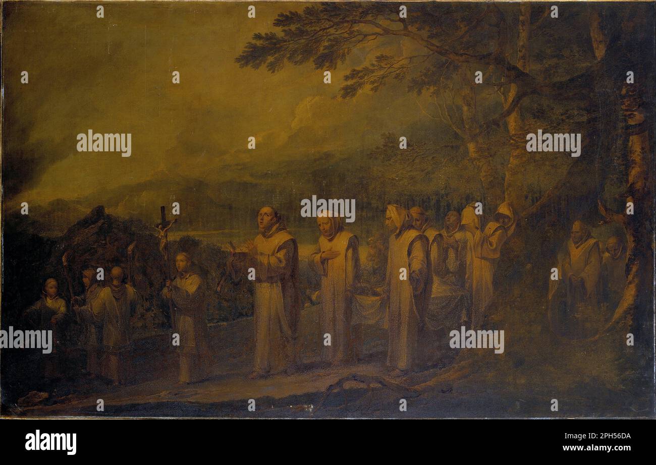 Funeral Procession of a White Friar before 1793 by Francis Bourgeois ...