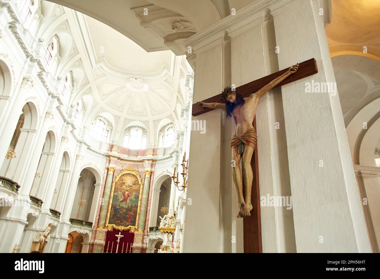Jesus Christ on the Crucifixion in the Christian Church Stock Photo - Alamy