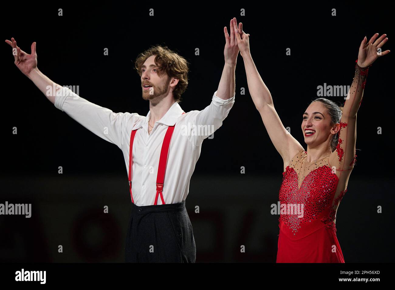 Saitama, Japan. 26th Mar, 2023. Sara Conti (R)/Niccolo Macii of Italy ...