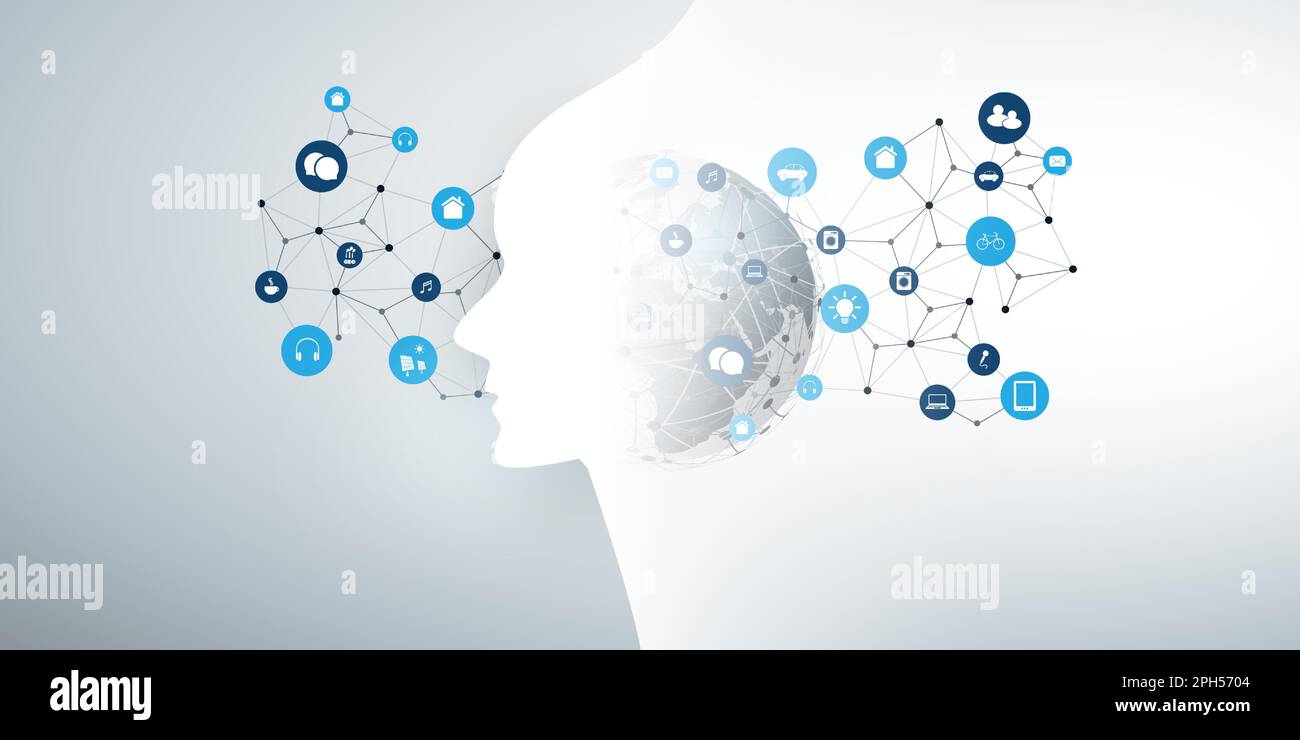 Modern Style Futuristic Machine Learning, Artificial Intelligence, Cloud Computing and IoT ...