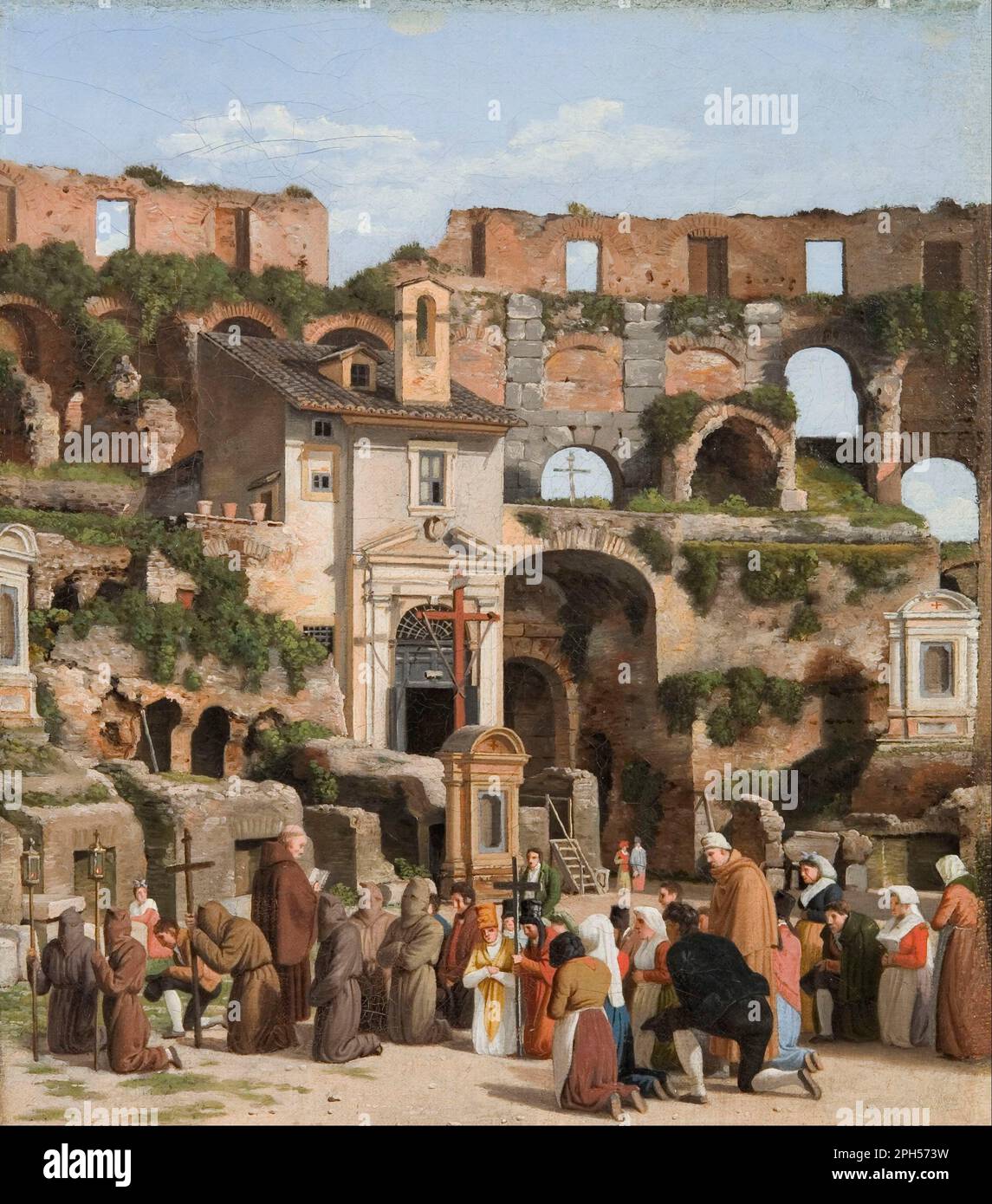 View of the interior of the Colosseum between 1815 and 1816 by ...
