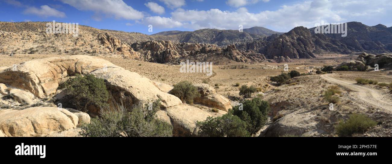 The landscape of the Shkaret Mseid valley, Wadi Musa, South Central ...