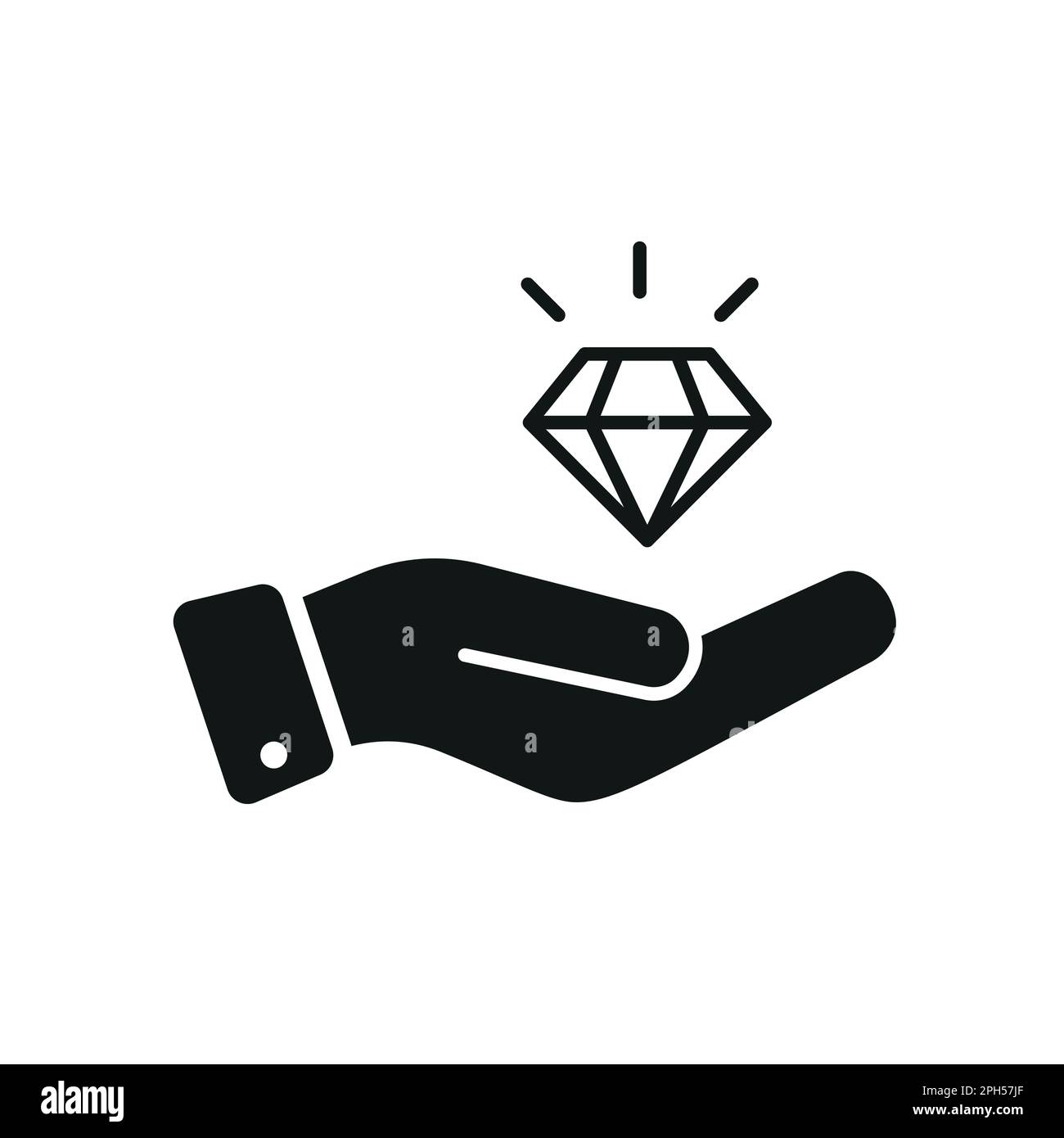 Support, present, charity signs. Monochrome symbol for web sites ...