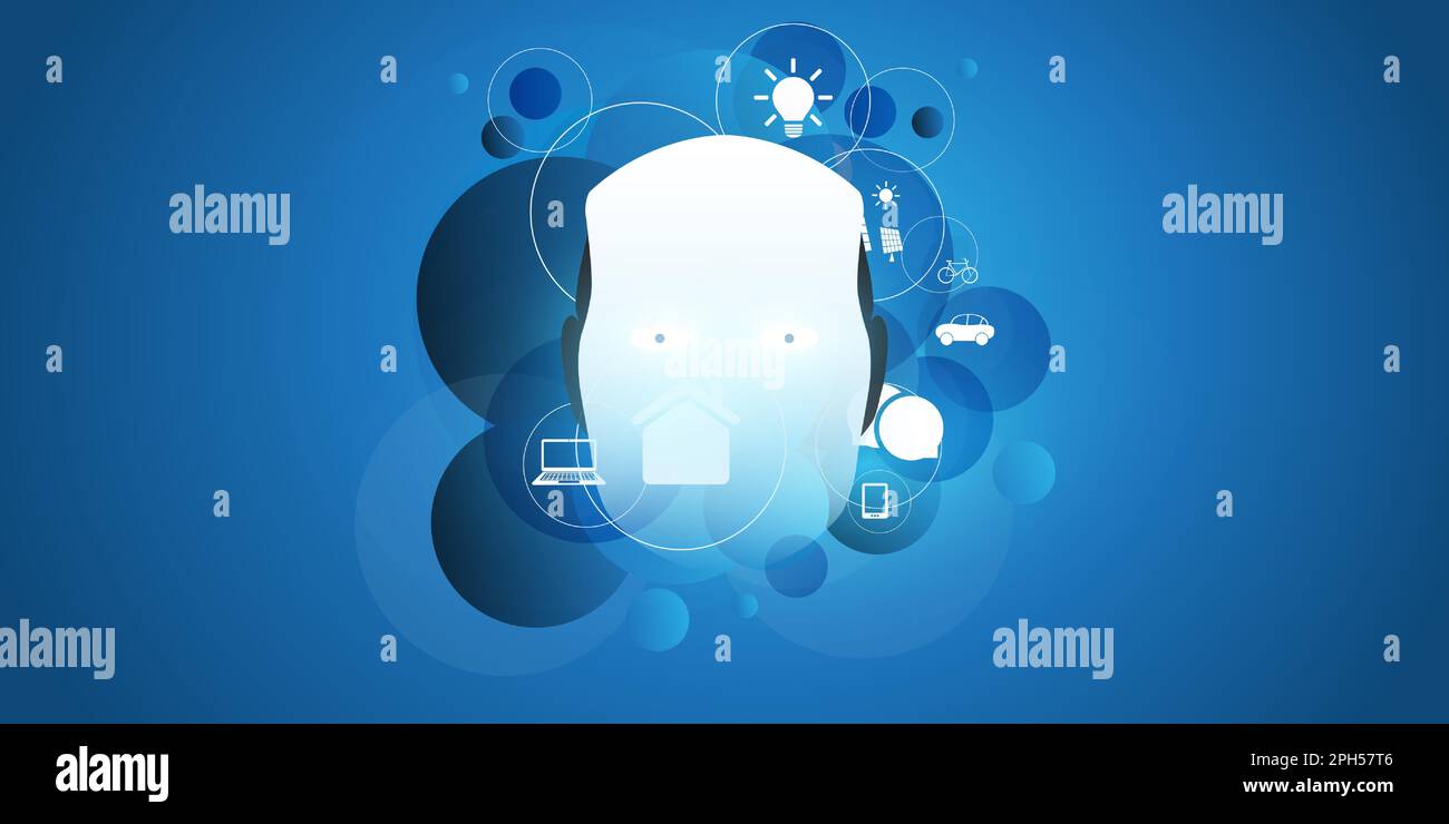 Abstract Technology, Machine Learning, Artificial Intelligence, Cloud Computing, Automated ...