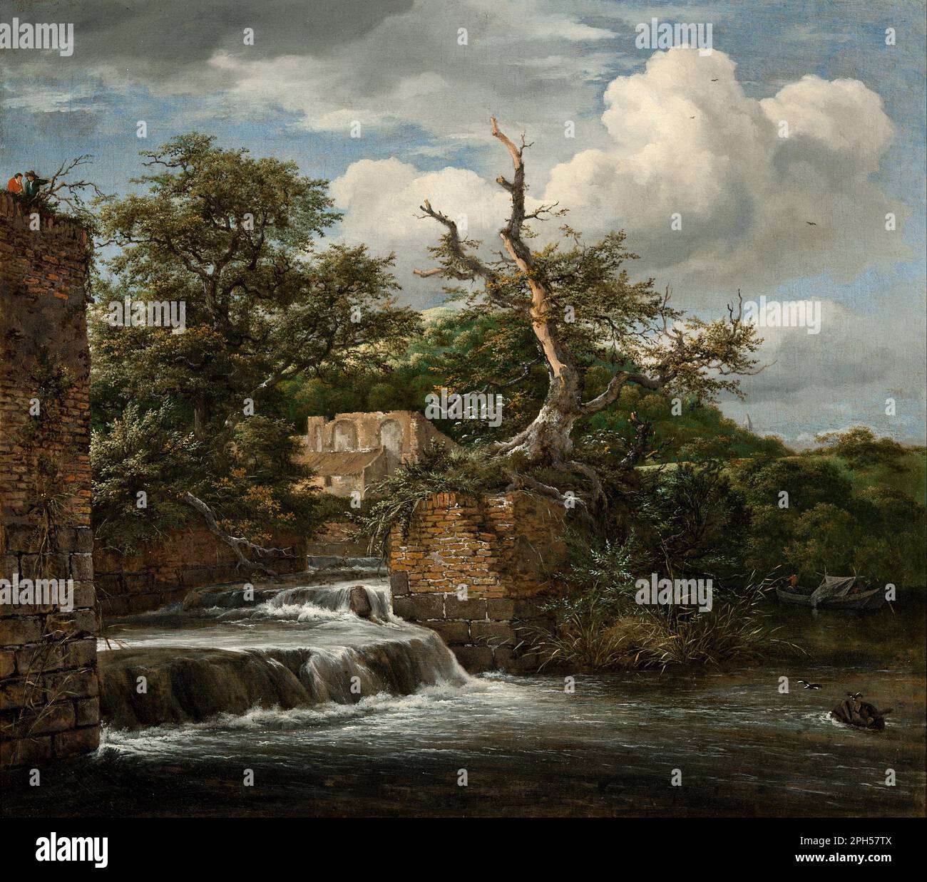 Landscape with a mill-run and ruins circa 1653 by Jacob Isaacksz. van ...