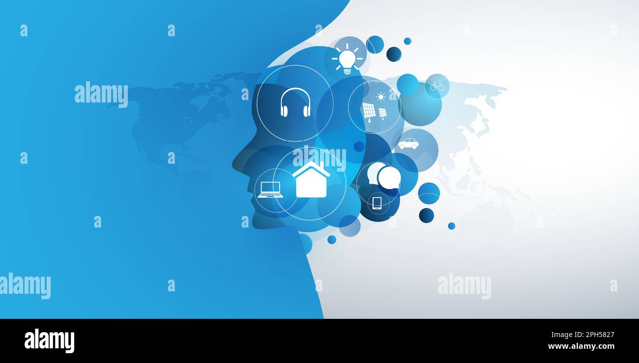 Abstract Technology, Machine Learning, Artificial Intelligence, Cloud Computing, Automated ...