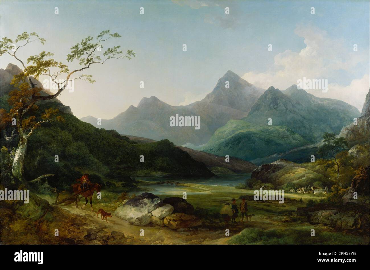 Snowdon from Capel Curig 1787 by Philipp Jakob Loutherbourg d. J Stock ...