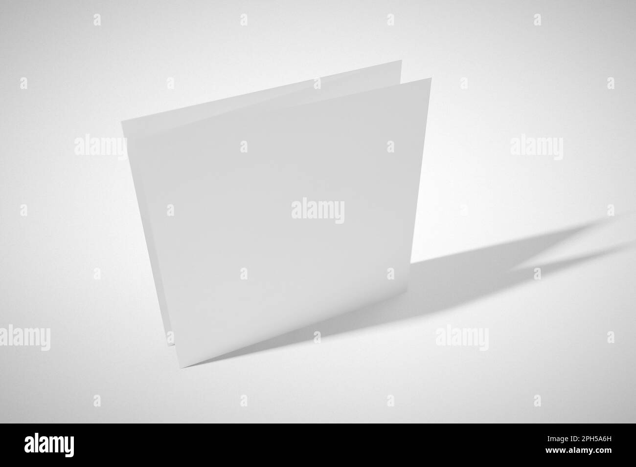 Square Tri-Fold Brochure 3D Rendering Stock Photo - Alamy