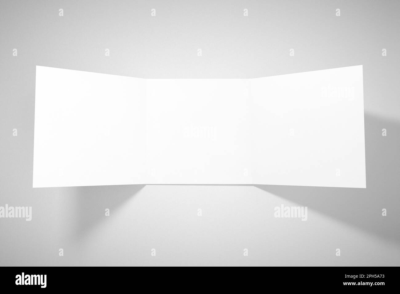 Square Tri-Fold Brochure 3D Rendering Stock Photo - Alamy