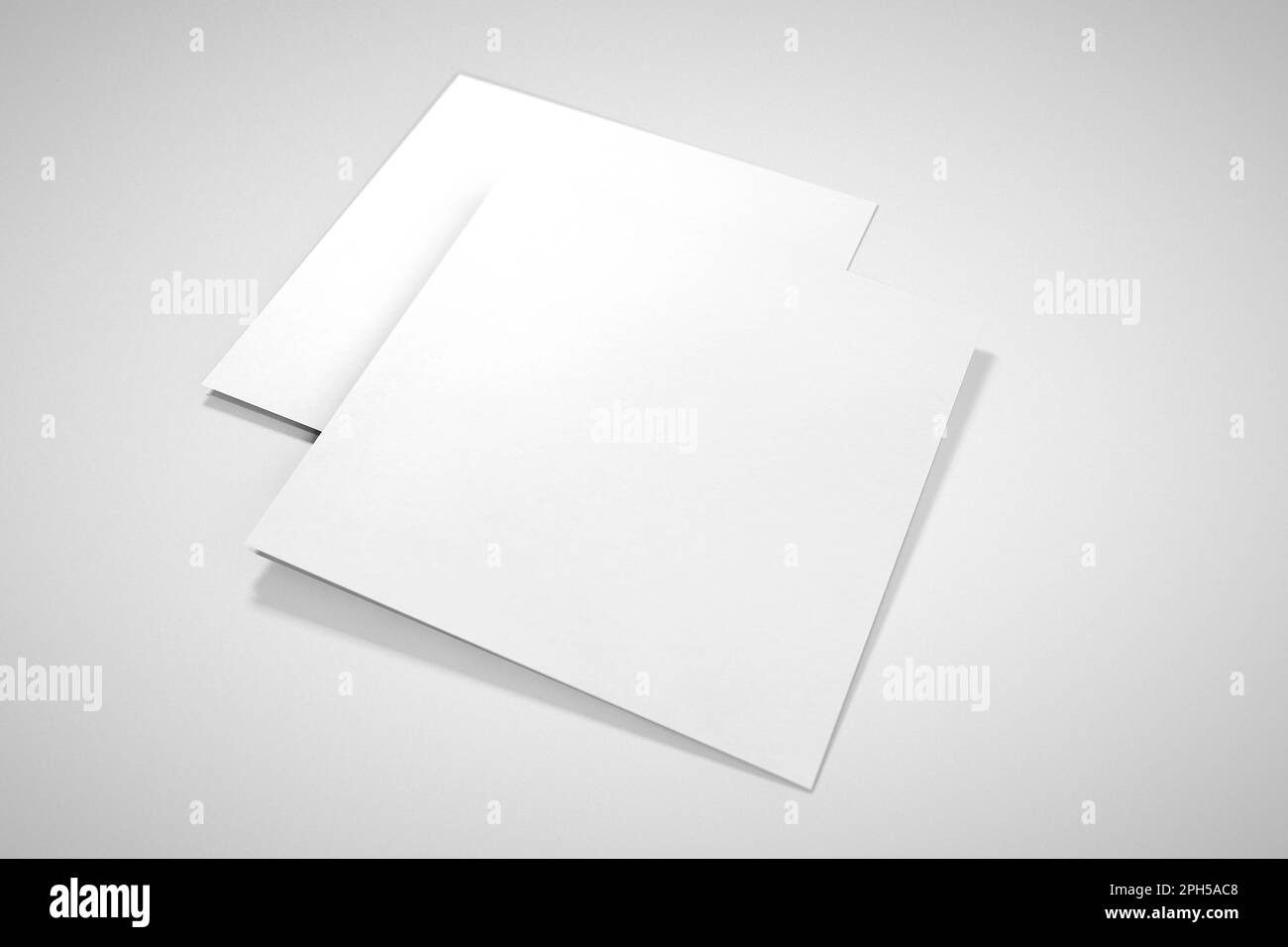 Square Tri-Fold Brochure 3D Rendering Stock Photo - Alamy