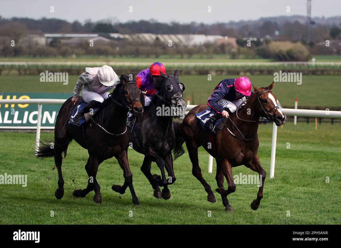 Magical Vision ridden by jockey Chris Hayes (right) on their way to ...