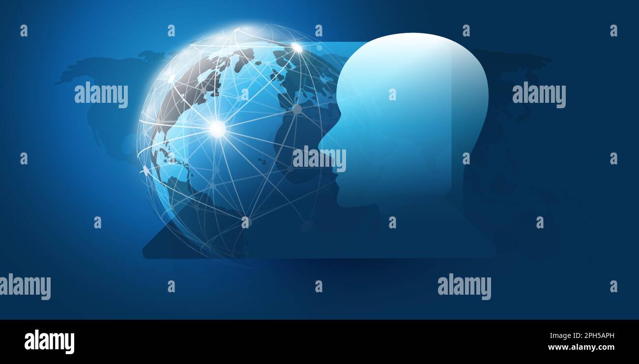 Machine Learning, Artificial Intelligence, Cloud Computing, Networks, Digital Connections Design ...