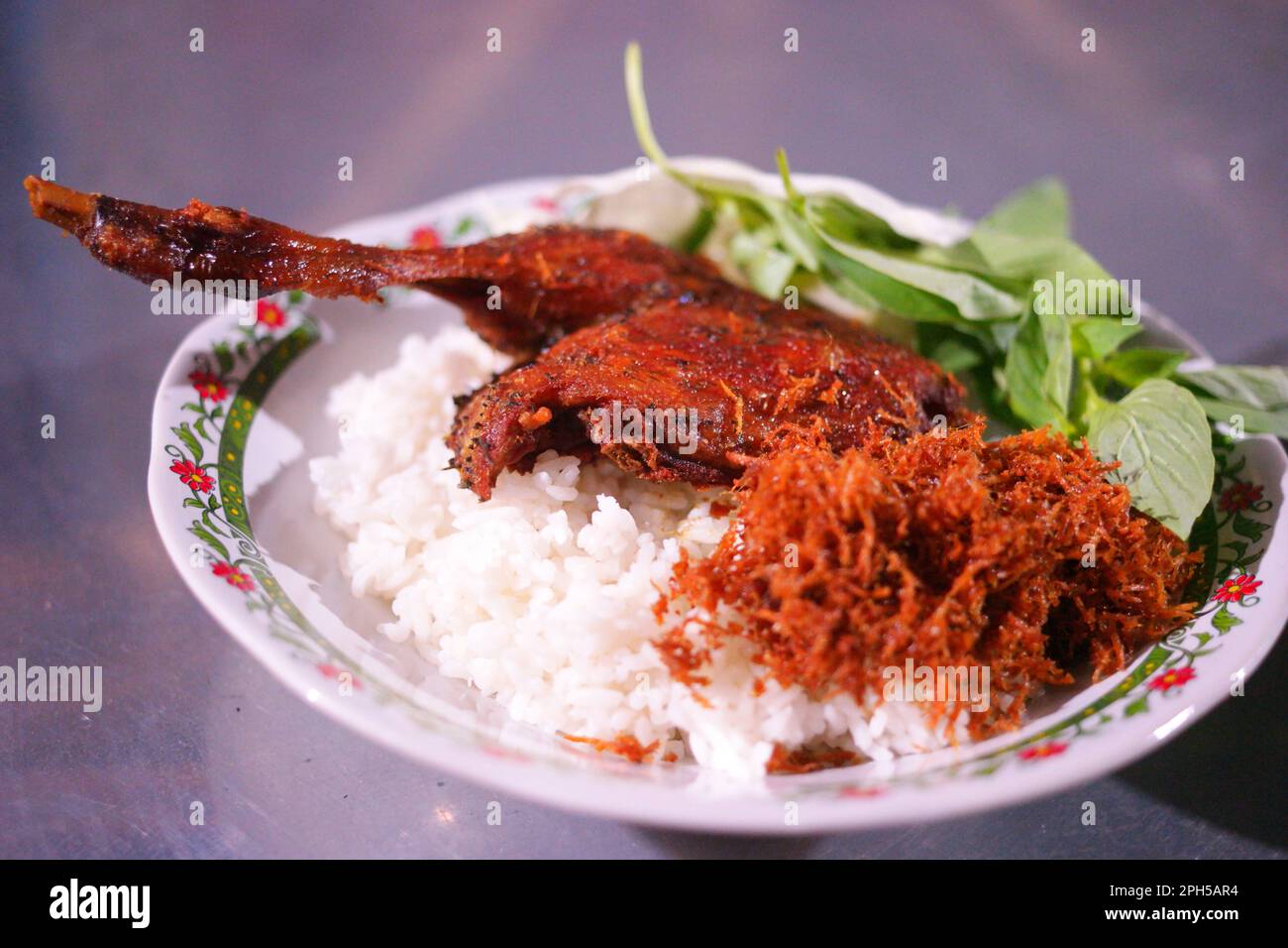 Nasi Bebek Madura or Spicy Fried Maduranese Black Duck with Rice ...