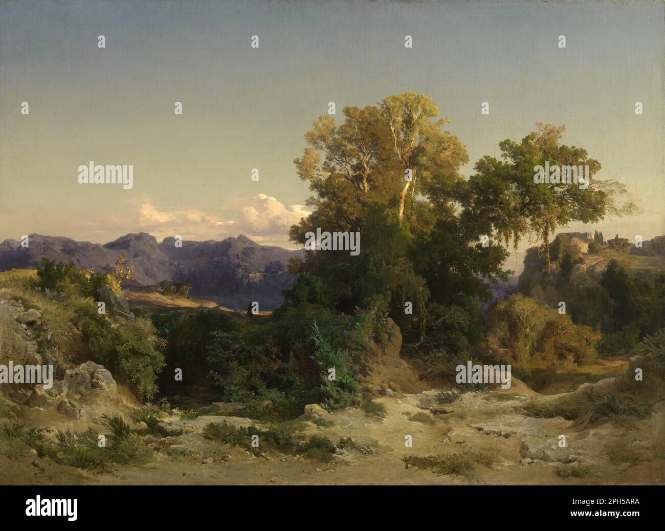 Landscape in the Roman Campagna 1851 by Arnold Bocklin Stock Photo - Alamy