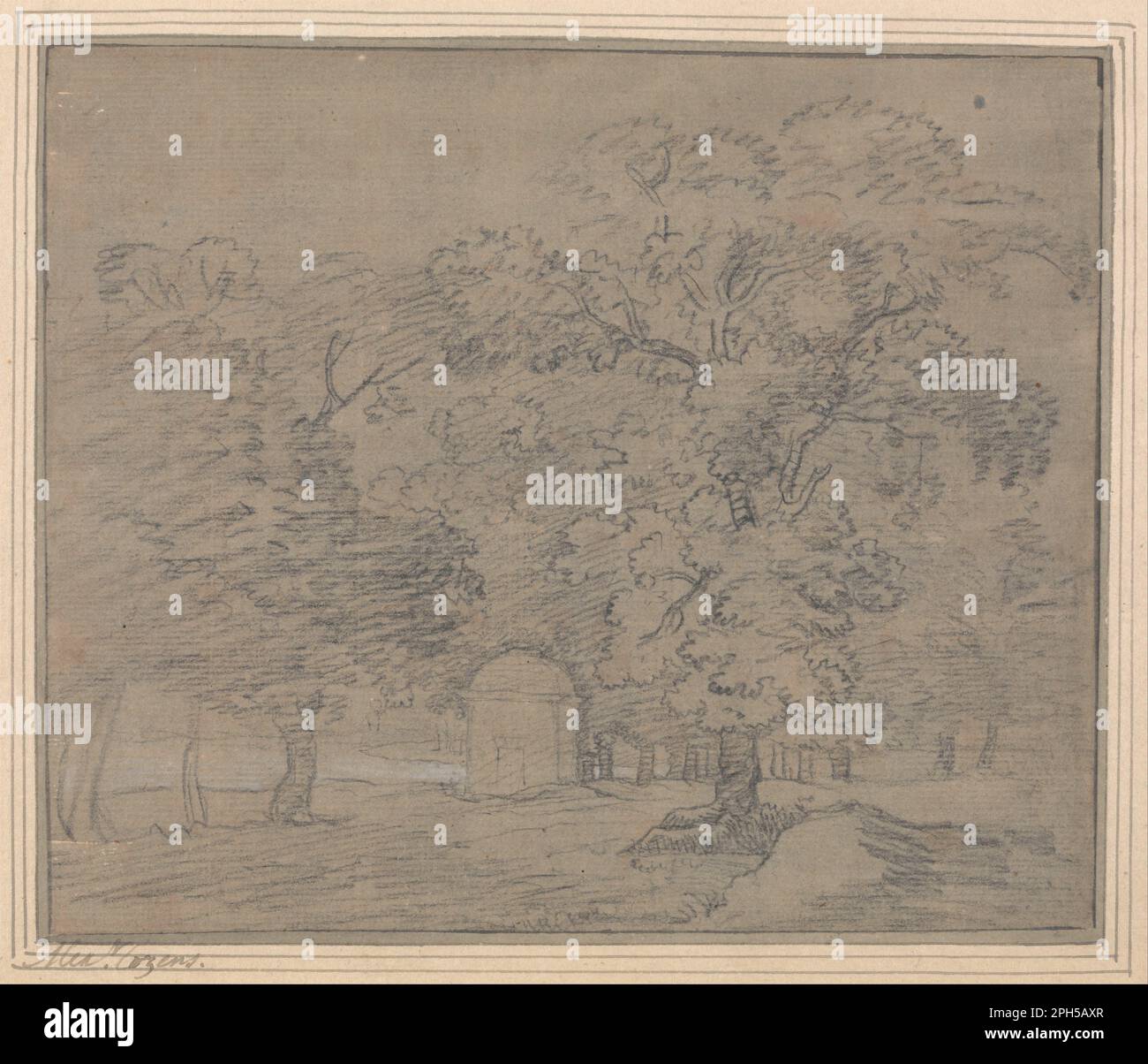 Hyde Park between 1746 and 1750 by Alexander Cozens Stock Photo - Alamy