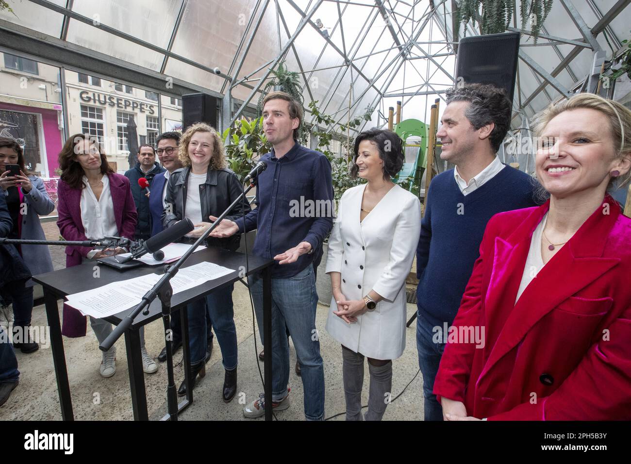 Gent's Vooruit Freya Van den Bossche, Gent's Open Vld alderman Sami ...