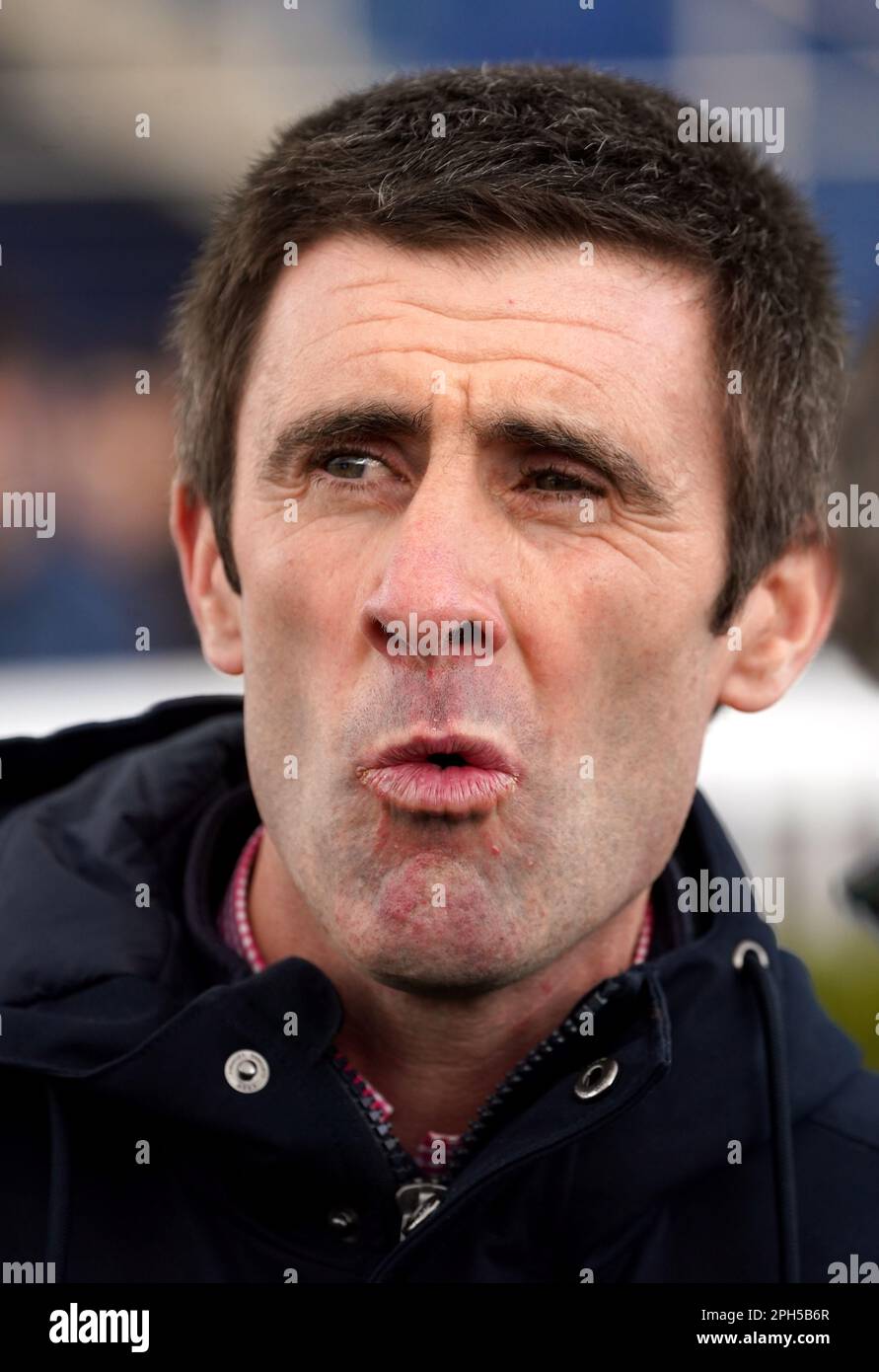 Trainer Aidan Anthony Howard after winning the Compas Stallions ...