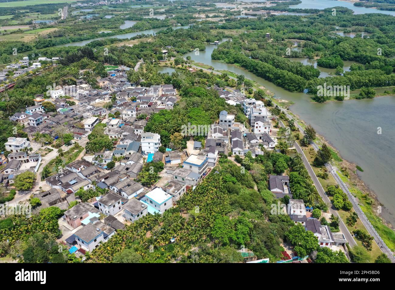 Boao. 25th Mar, 2023. This aerial photo taken on March 25, 2023 shows a ...