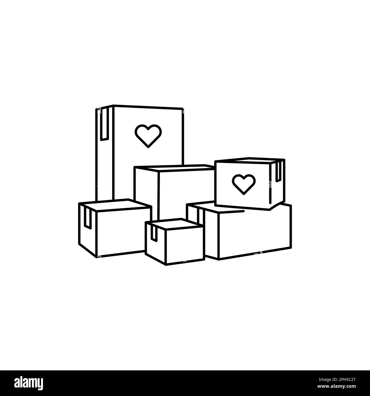 Man giving donation boxes Black and White Stock Photos & Images - Alamy