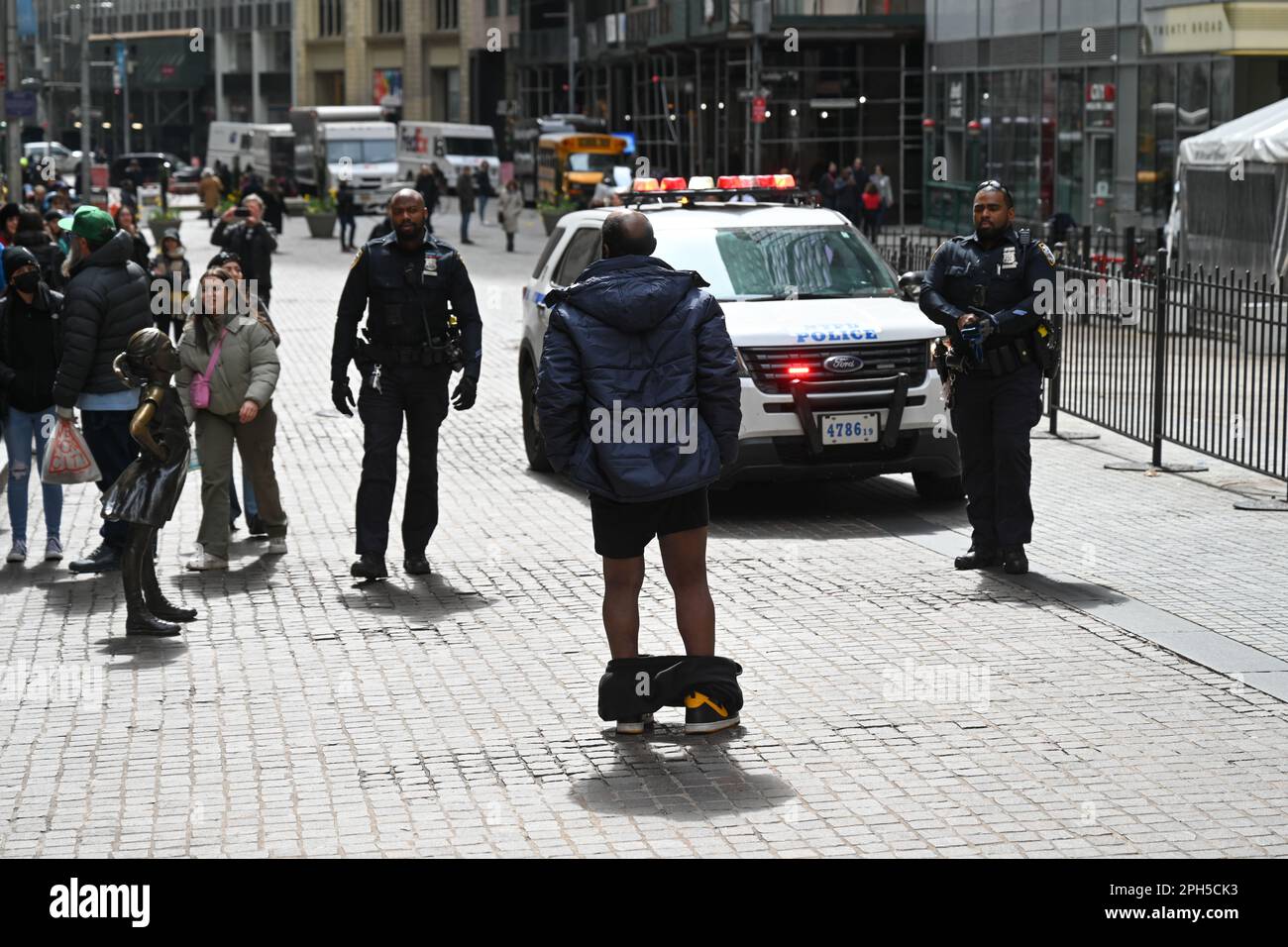 Police confront an emotionally disturbed person who was exposing ...