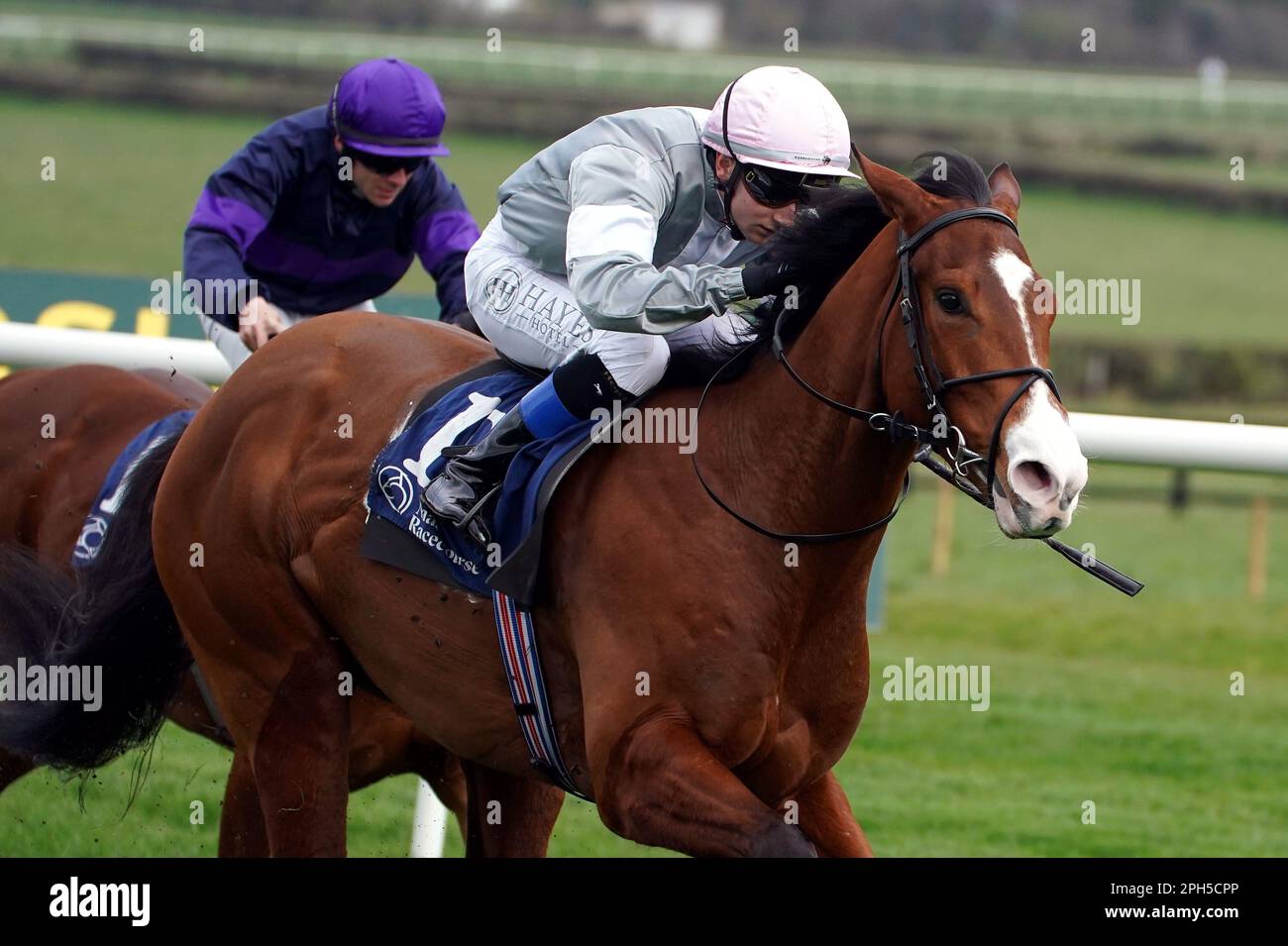 Senado Square ridden by jockey Andrew Slattery on their way to winning ...