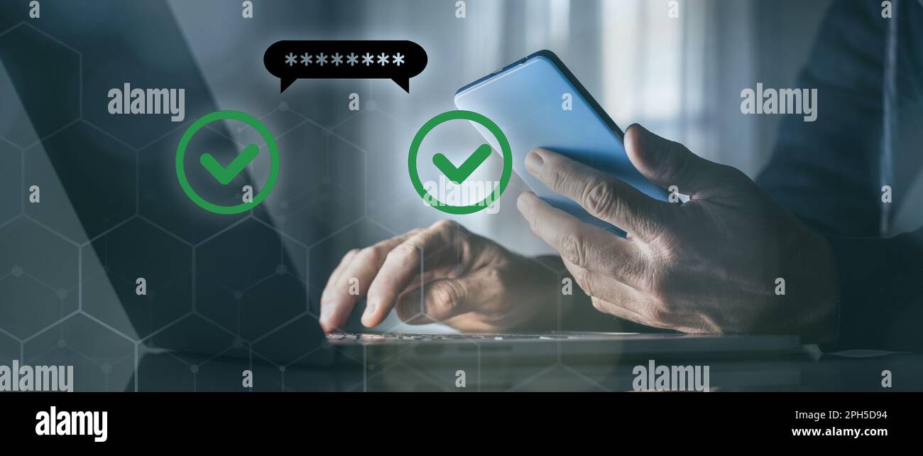 Two Factor Authentication Ensure Protection Identification Concept