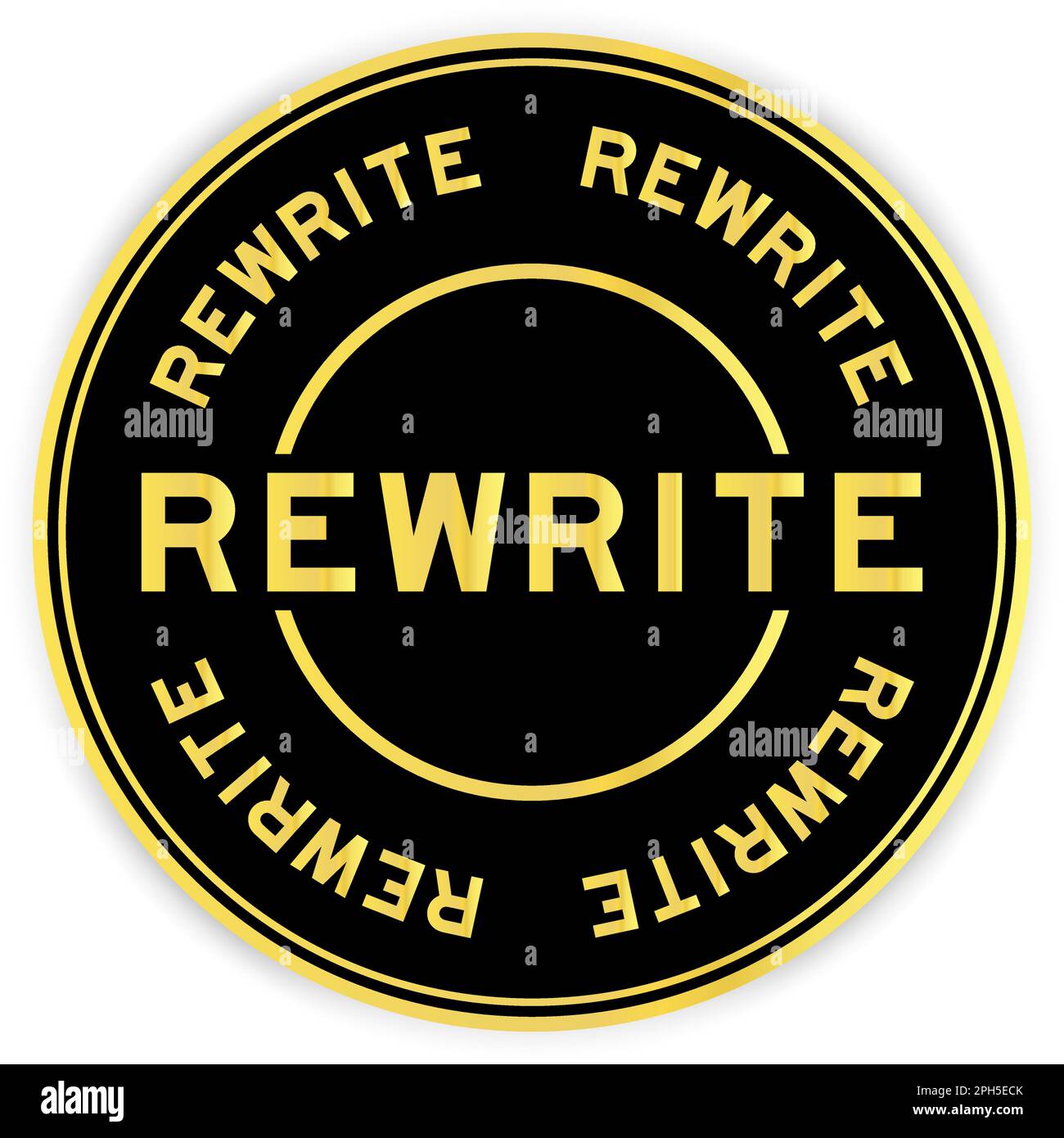 Gold on black sign writing Stock Vector Images - Alamy