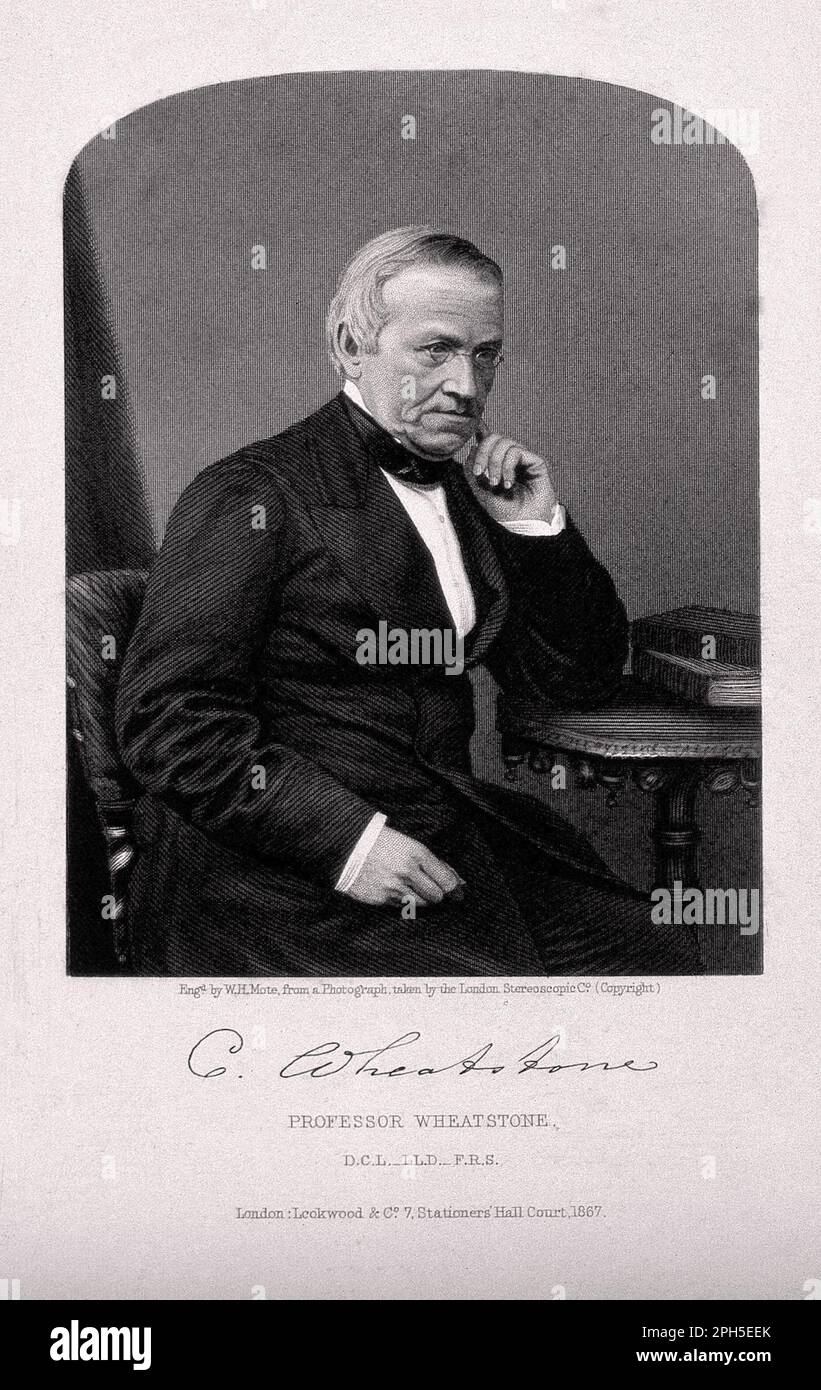 Sir Charles Wheatstone portrait, 1802 – 1875, was an English scientist ...