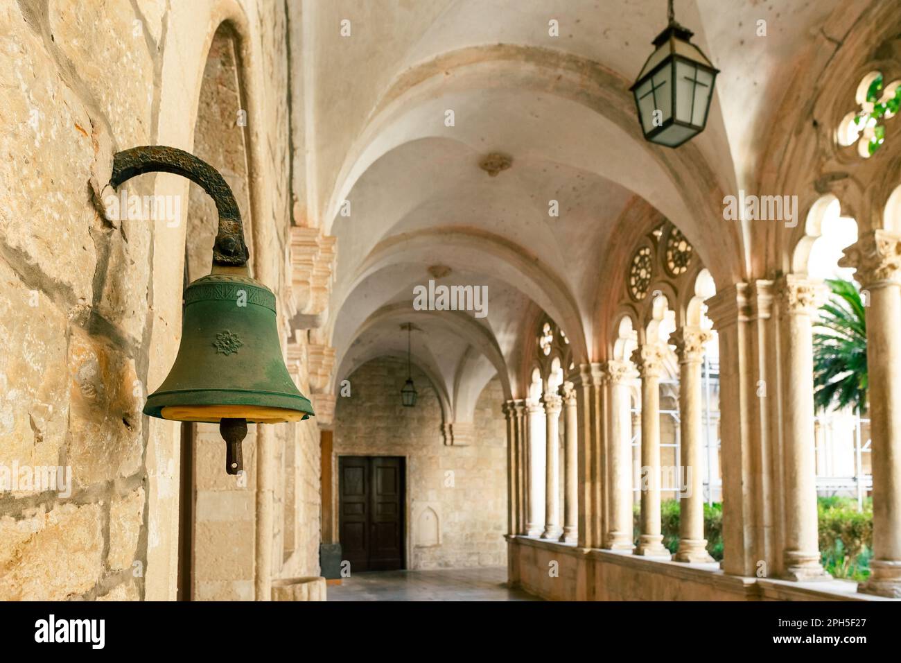 Beautiful View of the Dominican Monastery Courtyard in Dubrovnik ...
