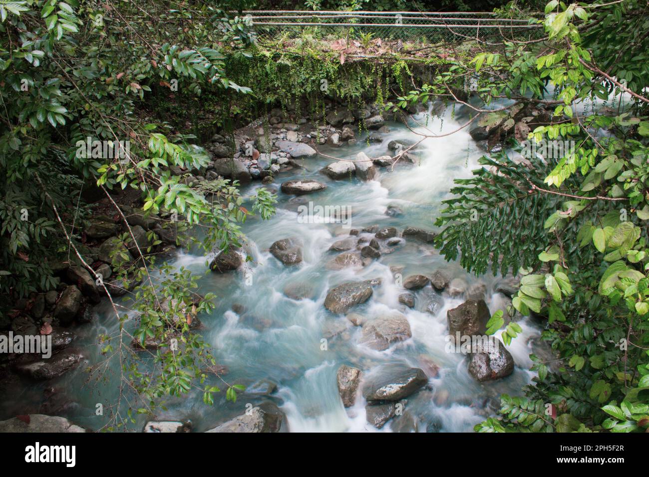 Beautiful stream flowing along the Kinabalu Park in Poring Hot Spring ...
