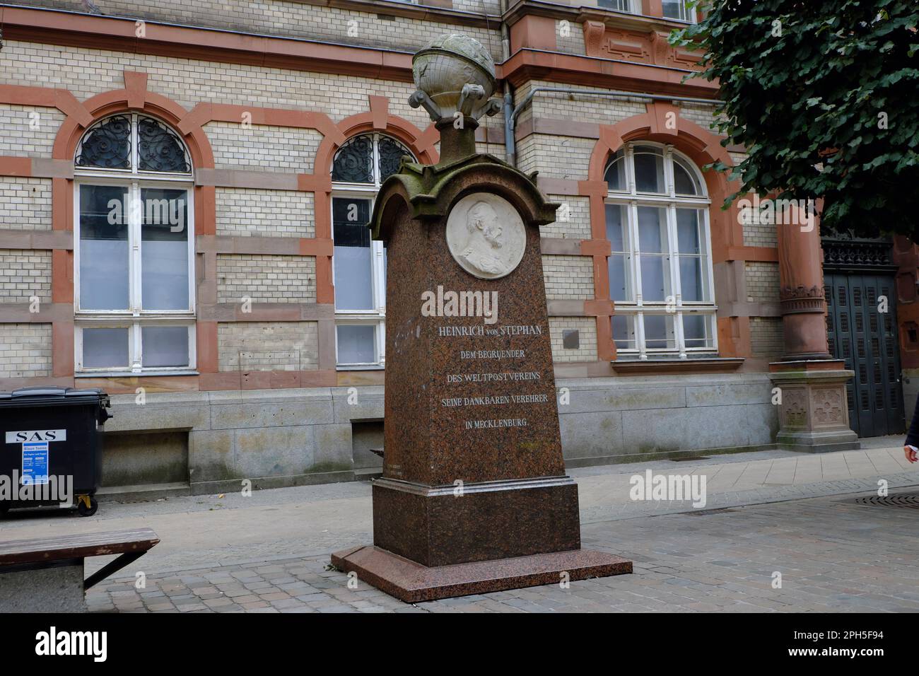 Monument to Heinrich von Stephan, director of the German Postal Service ...