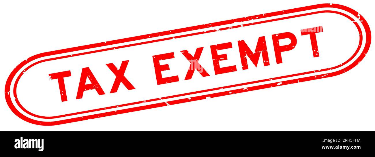 Grunge red tax exempt word rubber seal stamp on white background Stock ...