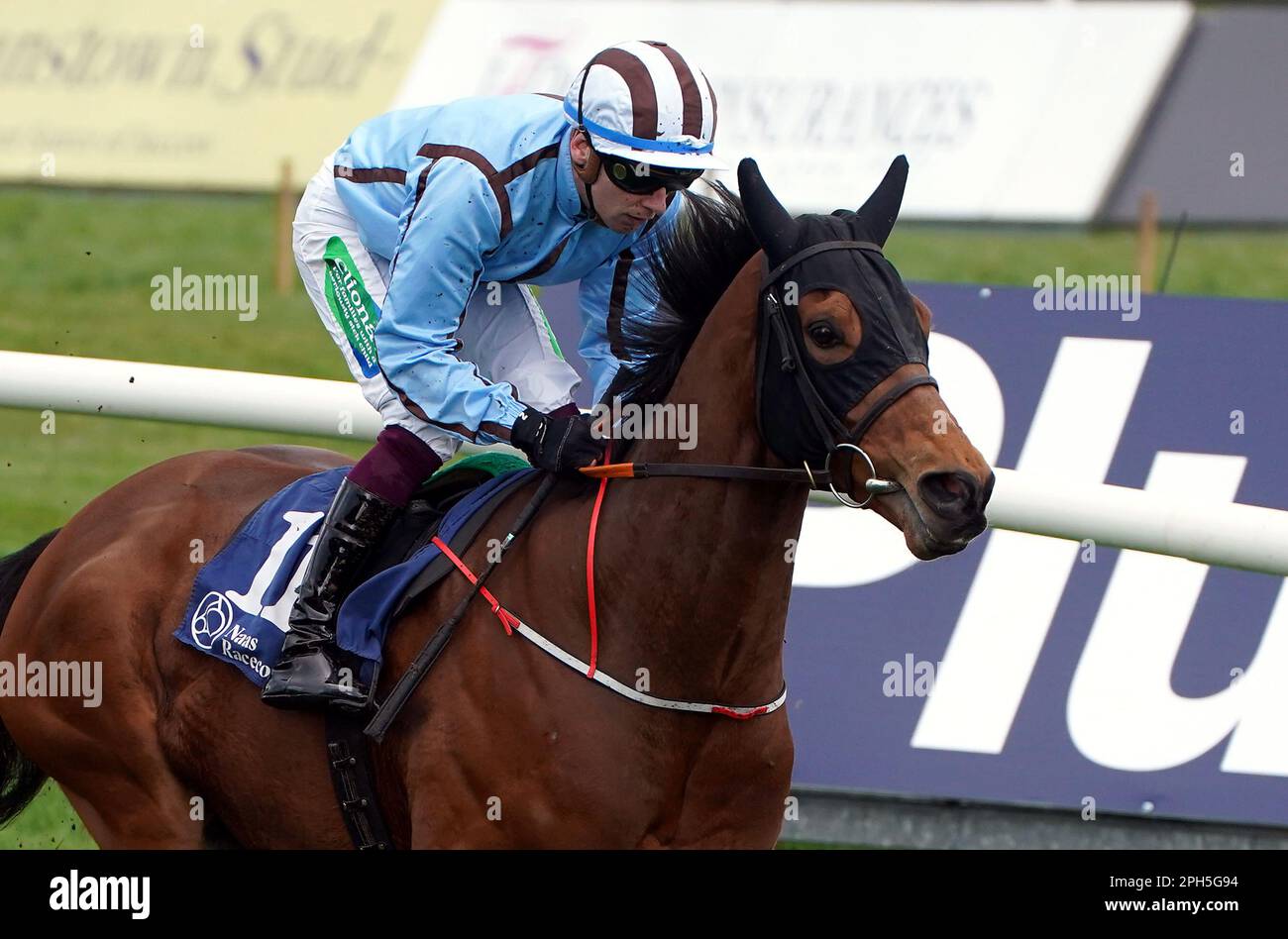 Chazzesmee ridden by jockey Mark Enright on their way to winning the ...