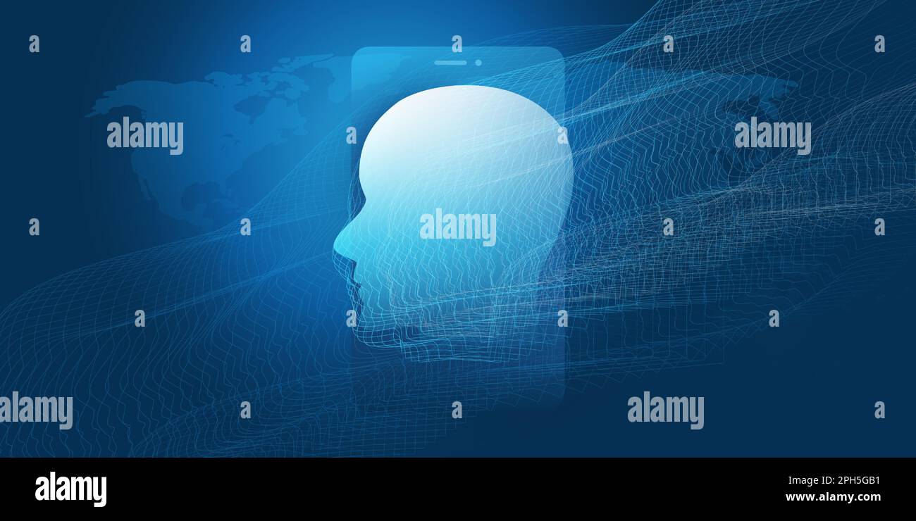 Machine Learning, Artificial Intelligence, Cloud Computing, Networks, Digital Connections Design ...