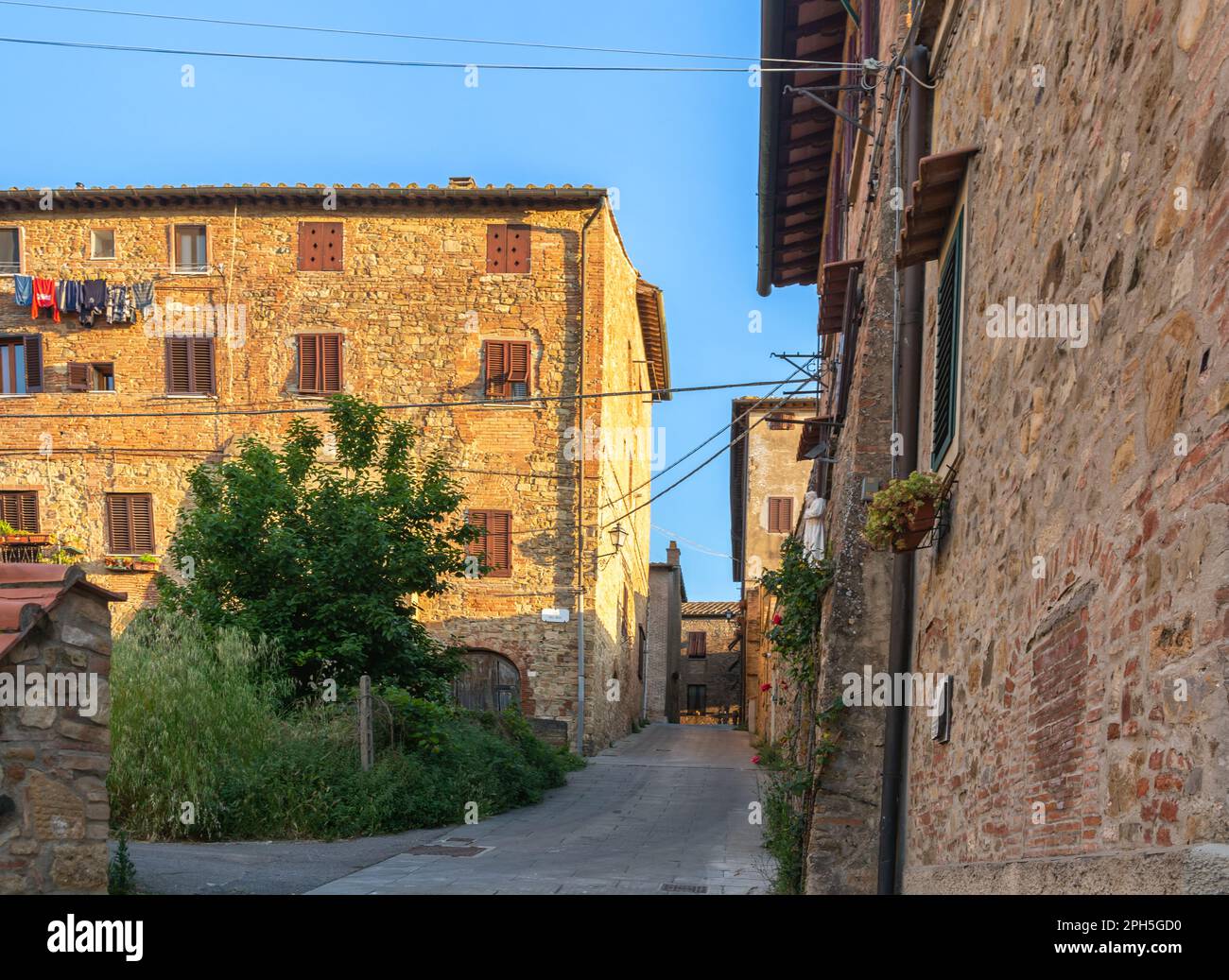 Gambassi Terme cityscape: historic center of the medieval tuscan town ...