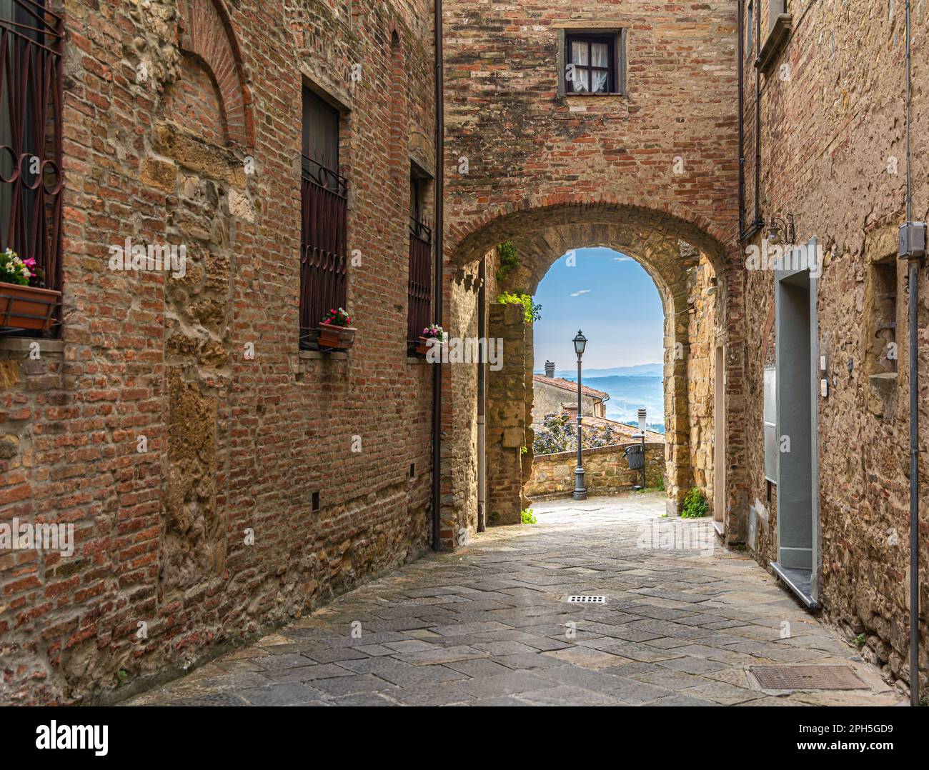 Gambassi Terme cityscape: historic center of the medieval tuscan town ...