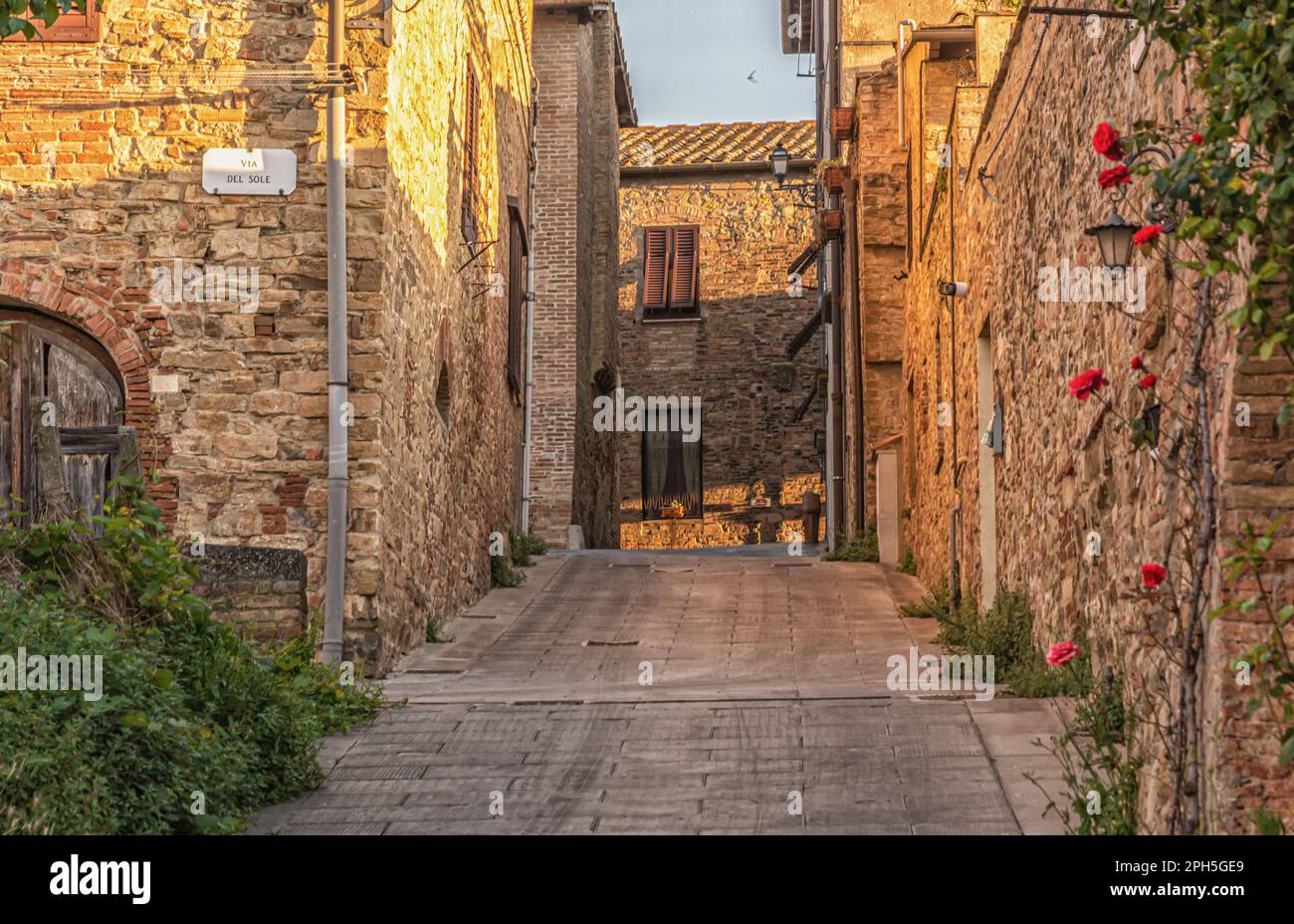 Gambassi Terme cityscape: historic center of the medieval tuscan town ...