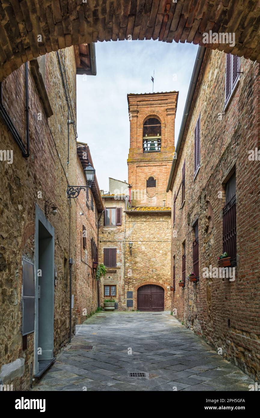 Gambassi Terme cityscape: historic center of the medieval tuscan town ...