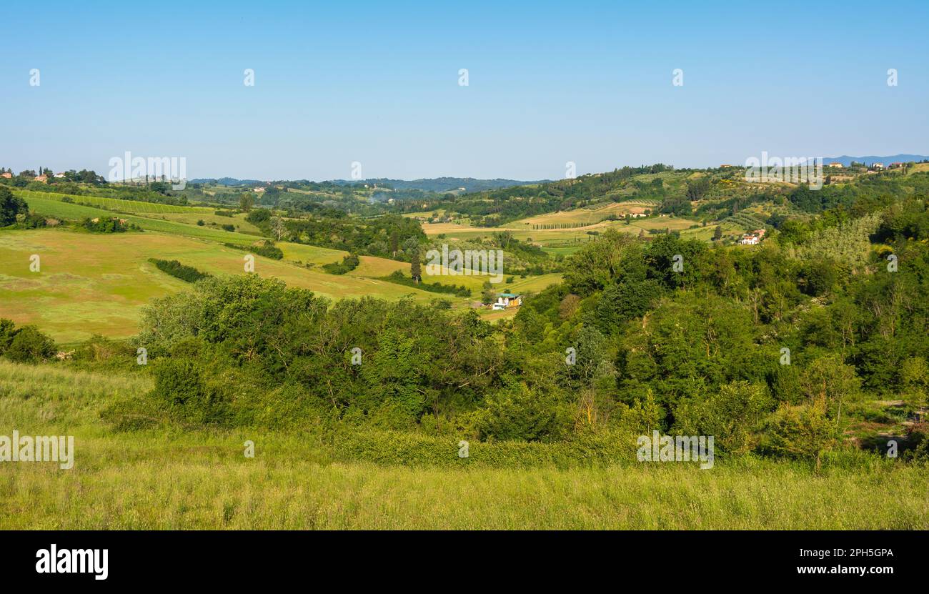 Tuscany landscape near San Miniato village - Tuscany, central Italy ...