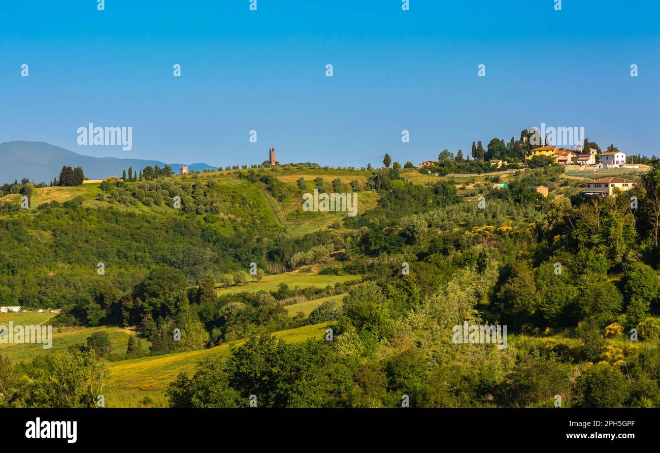Tuscany landscape near San Miniato village - Tuscany, central Italy ...