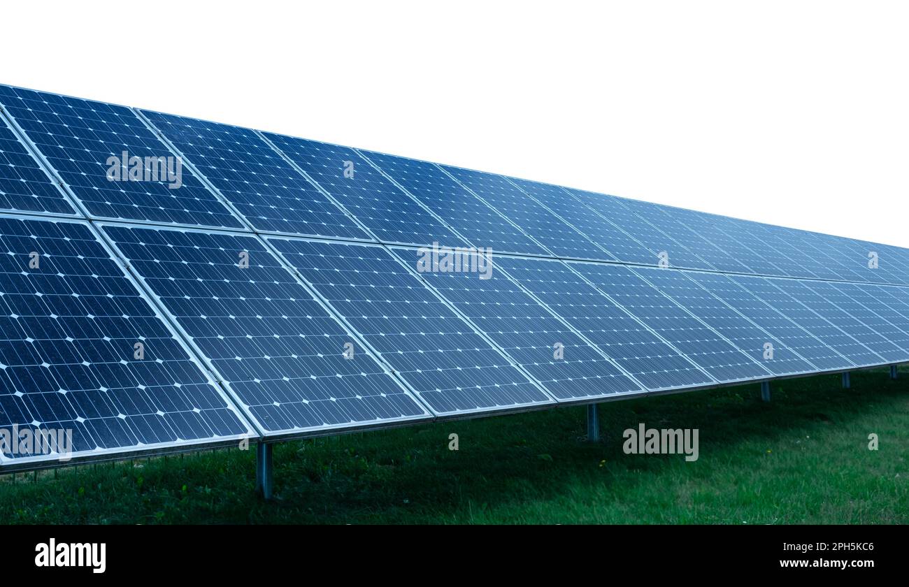 Solar panel on a white background. Ecology. Eco-friendly solar energy ...