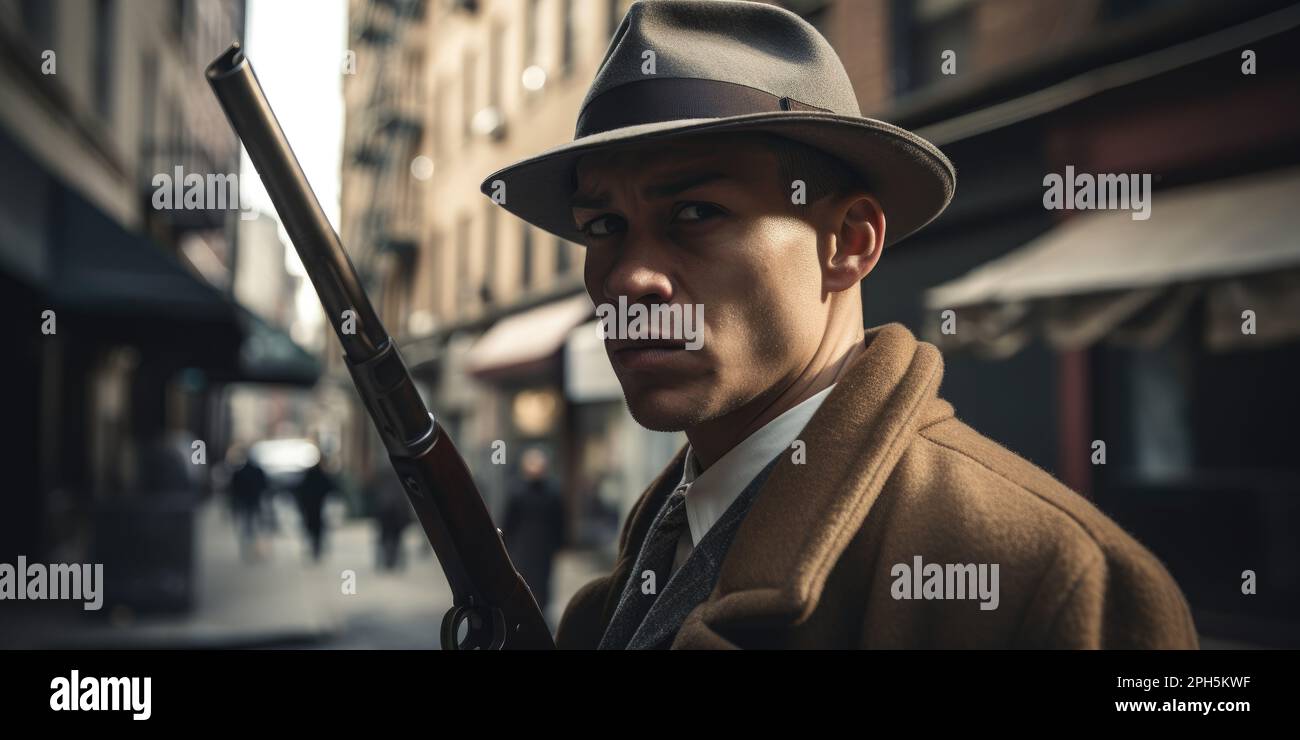 Vintage Underworld: A Dapper Mobster Commands the Streets of Old New ...